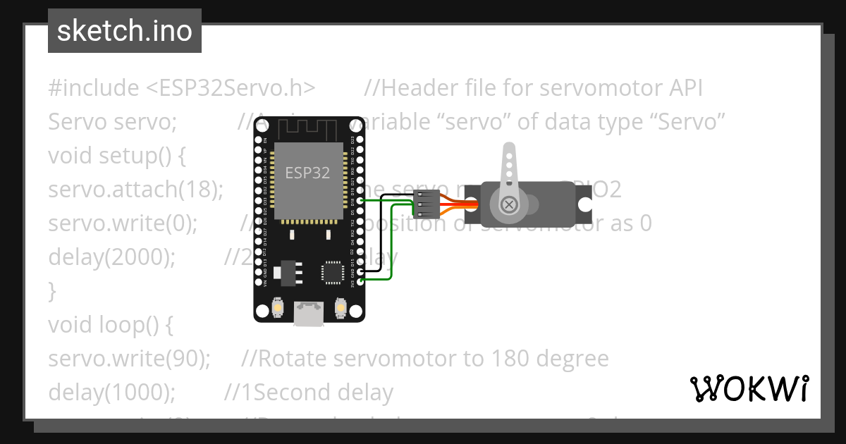 servo - Wokwi ESP32, STM32, Arduino Simulator