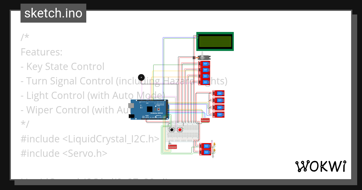 Arduino Mega BCM - Wokwi ESP32, STM32, Arduino Simulator