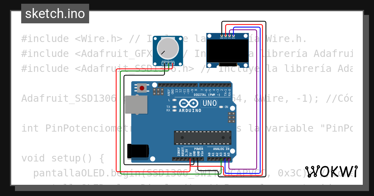 Ejercicio 3 Oled Wokwi Esp32 Stm32 Arduino Simulator 8816