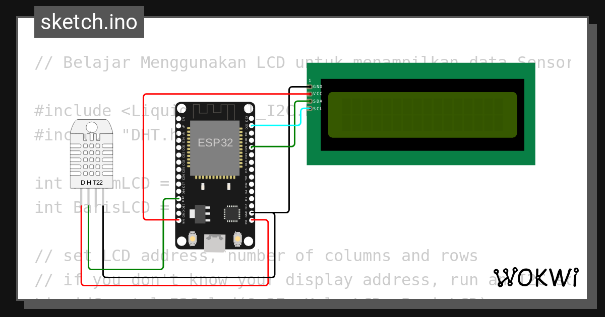 Esp32 Lcd Dht Sensor V2 Wokwi Esp32 Stm32 Arduino Simulator