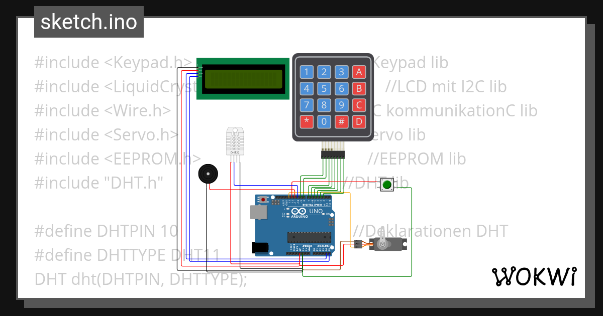Tresor Arduino Projekt - Wokwi ESP32, STM32, Arduino Simulator