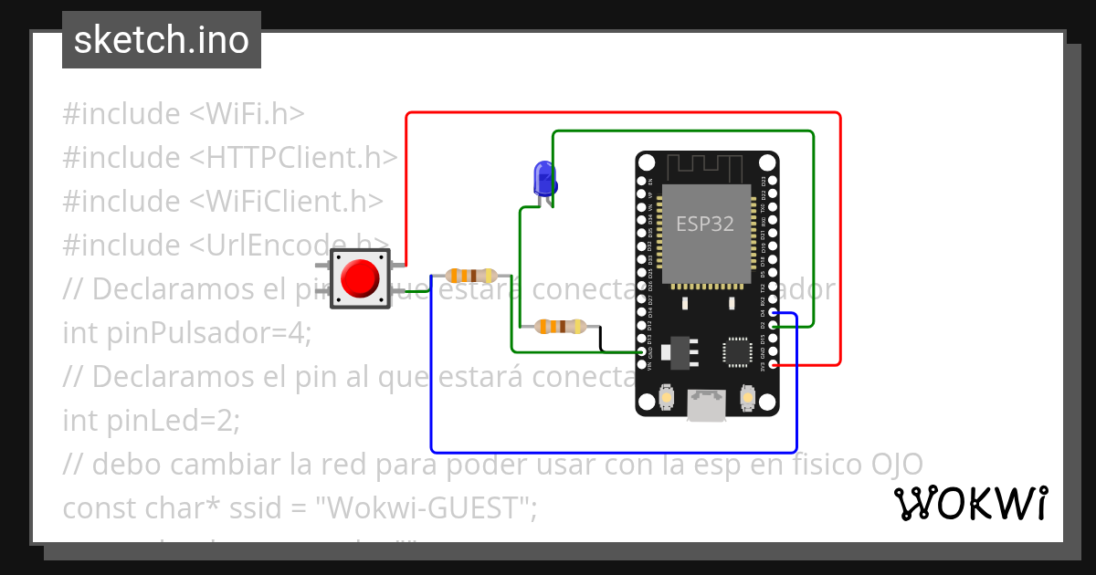 envio de mesnajes WhatsApp - Wokwi ESP32, STM32, Arduino Simulator