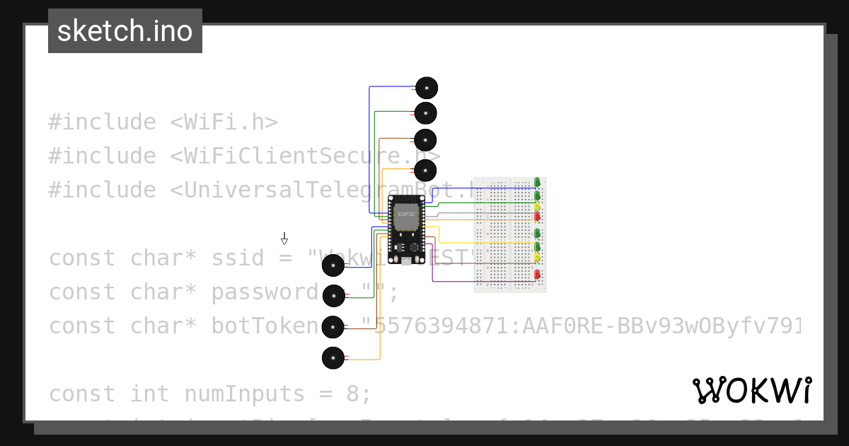 Projeto Sensor Caixa D´água Wokwi Esp32 Stm32 Arduino Simulator 8343