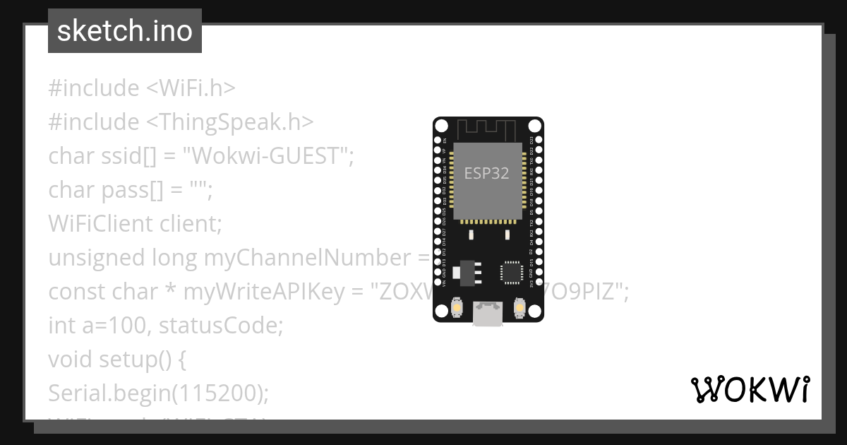Thingsspeak Wokwi Esp32 Stm32 Arduino Simulator 