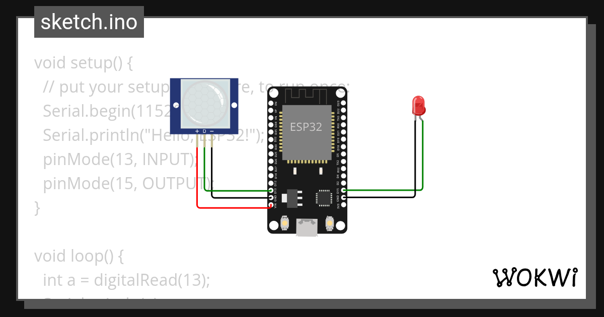 PIR Motion Sensor - Wokwi ESP32, STM32, Arduino Simulator PIR Motion Sensor - Wokwi ESP32, STM32, Arduino Simulator