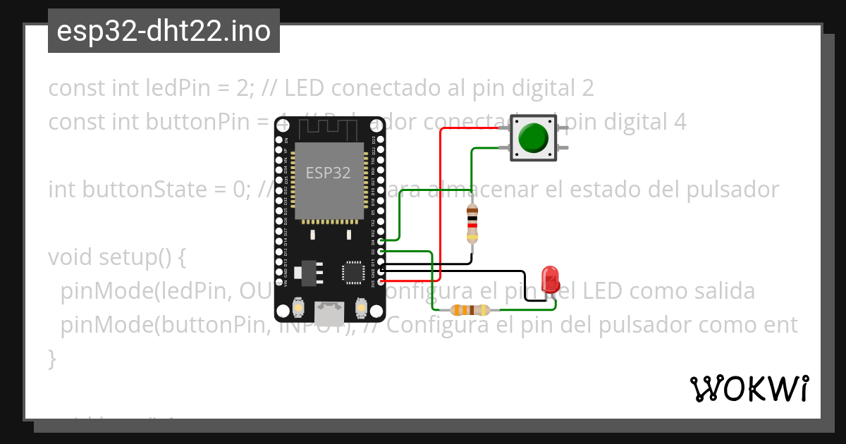 Encender y apagar un LED con un ESP32 y una IA copy - Wokwi ESP32, STM32, Arduino Simulator