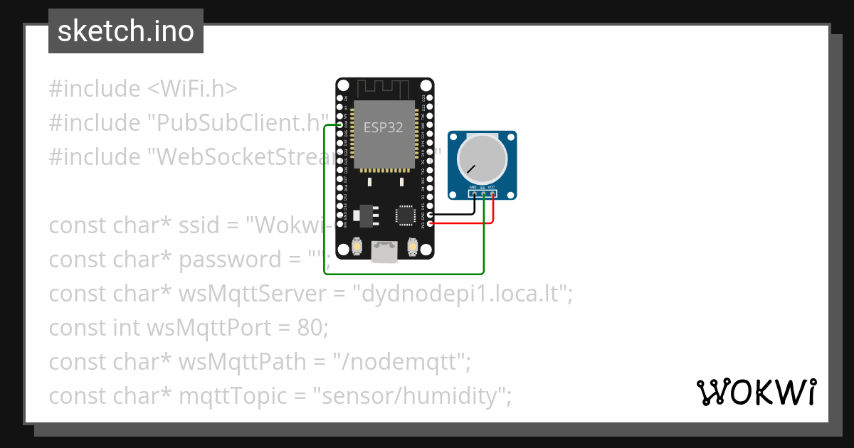 POTENTIOMETER and ESP32 - Wokwi ESP32, STM32, Arduino Simulator