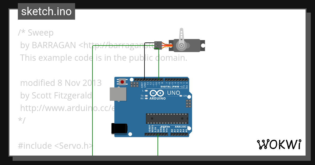 Servomotore Compito 4F - Wokwi ESP32, STM32, Arduino Simulator