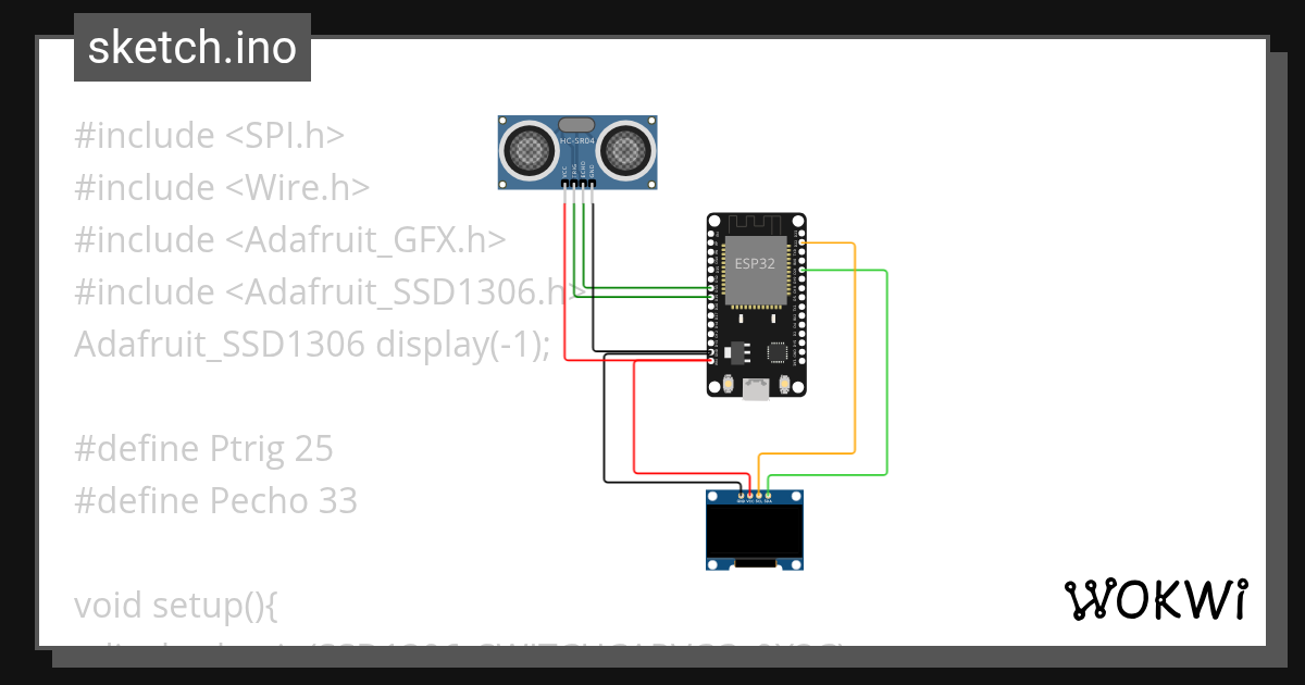 Sensor Ultrasonico - Wokwi Arduino and ESP32 Simulator
