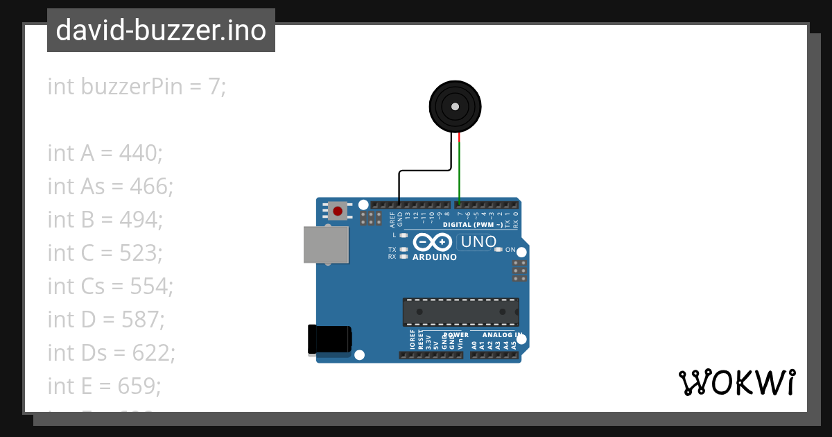 david-buzzer.ino - Wokwi ESP32, STM32, Arduino Simulator