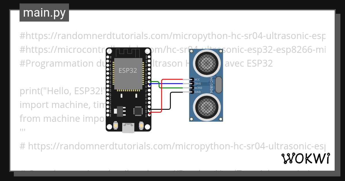 TP2_ESP32_Ultrason_HC-SR04.py - Wokwi Arduino and ESP32 Simulator