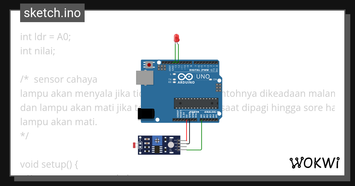 Sensor Ldr Wokwi Esp32 Stm32 Arduino Simulator