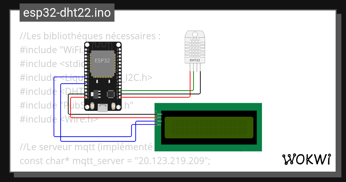 code+schéma projet - Wokwi ESP32, STM32, Arduino Simulator
