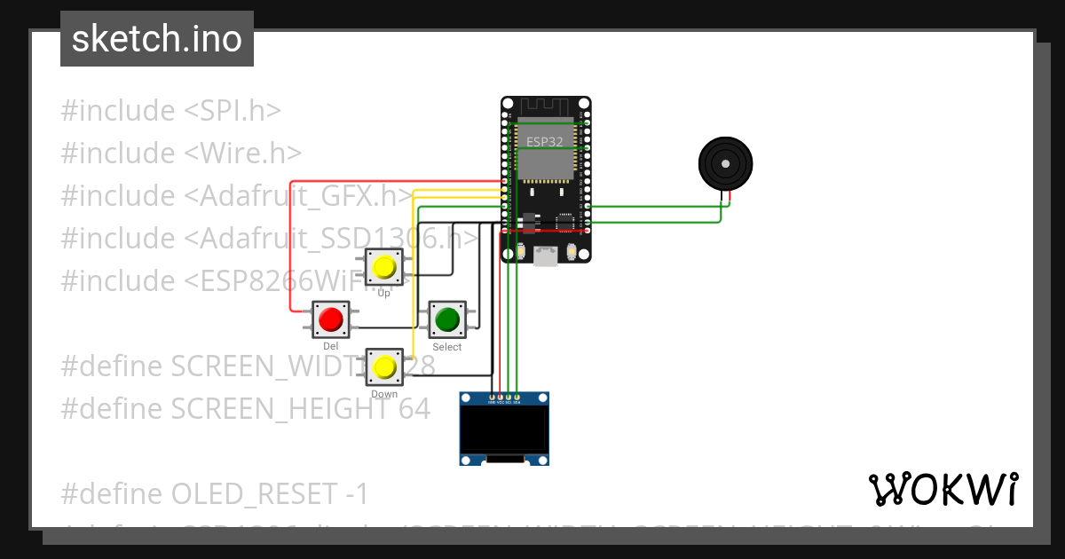 Test Esp Display Oled Wokwi Esp32 Stm32 Arduino Simulator