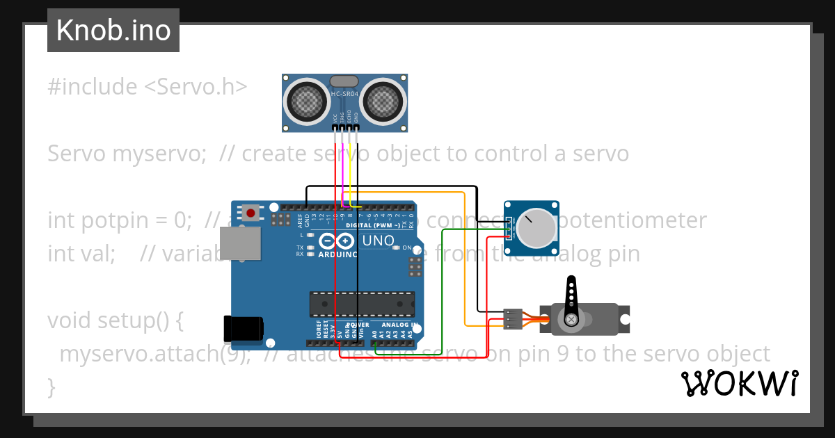 Controlling Servo Using SpeedSensor with Ultrasonic Sensor copy - Wokwi ESP32, STM32, Arduino ...