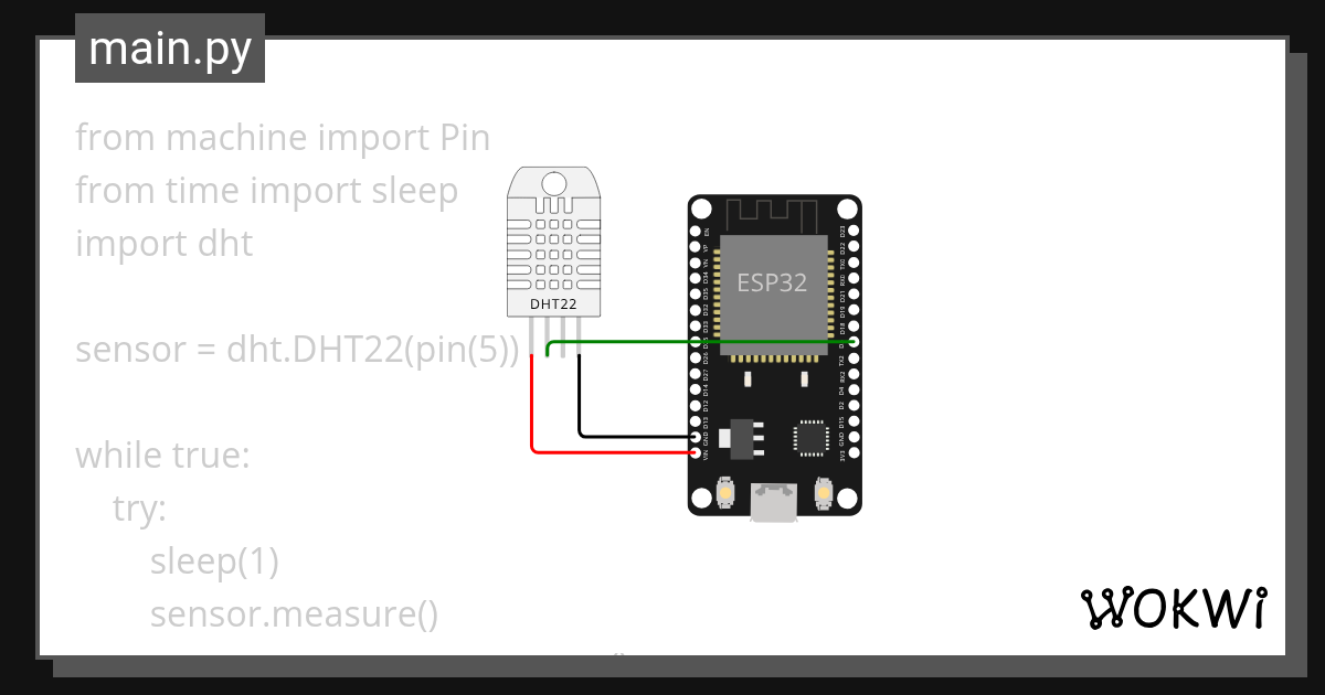 DHT project - Wokwi ESP32, STM32, Arduino Simulator
