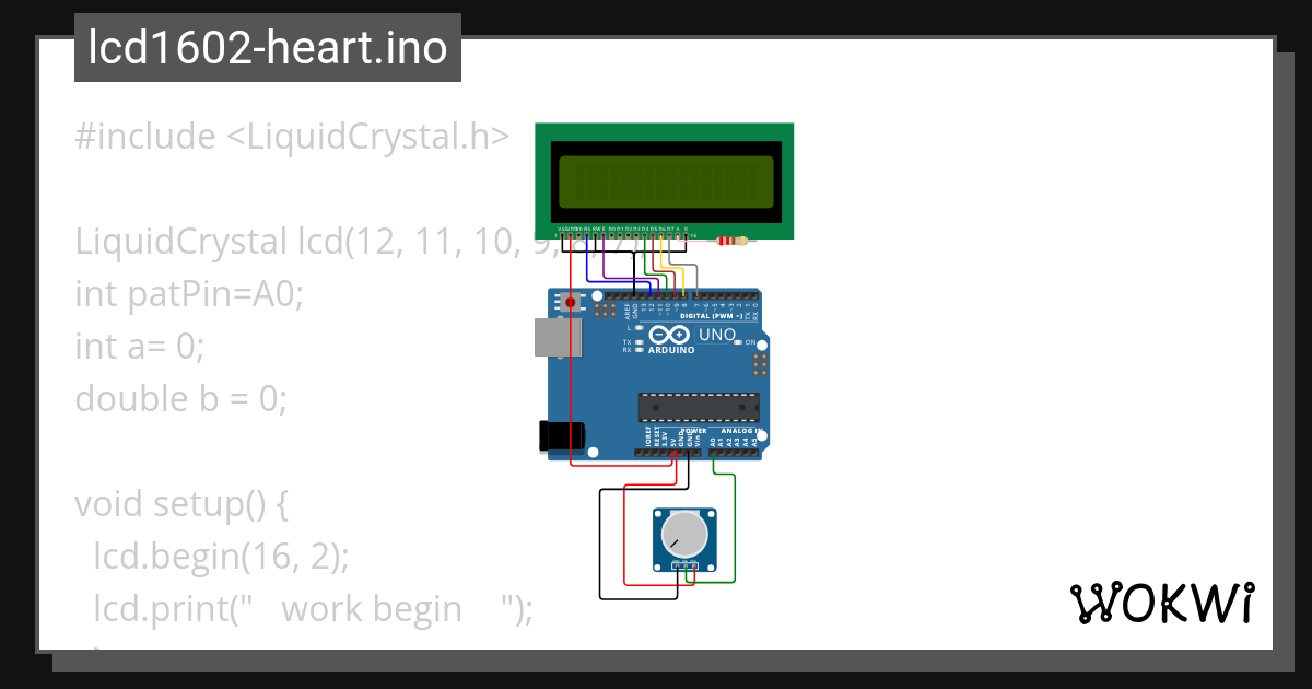 lcd1602-heart.ino - Wokwi ESP32, STM32, Arduino Simulator