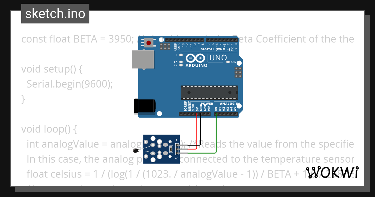 Tempreture Sensor Wokwi Esp32 Stm32 Arduino Simulator 8084