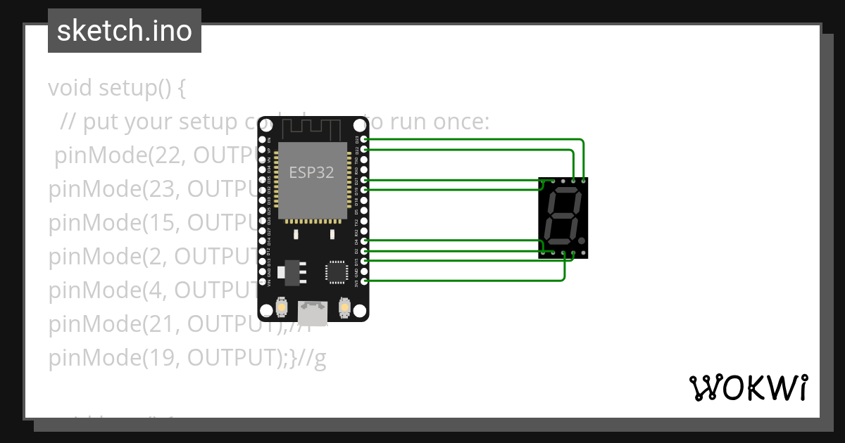 7-segmentDisplay - Wokwi ESP32, STM32, Arduino Simulator