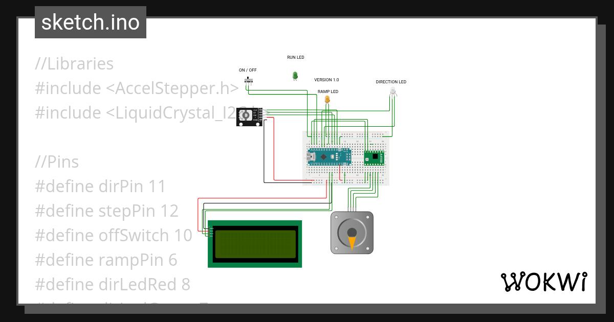 Stepper Arduino Library_Rotary control - Wokwi ESP32, STM32, Arduino ...