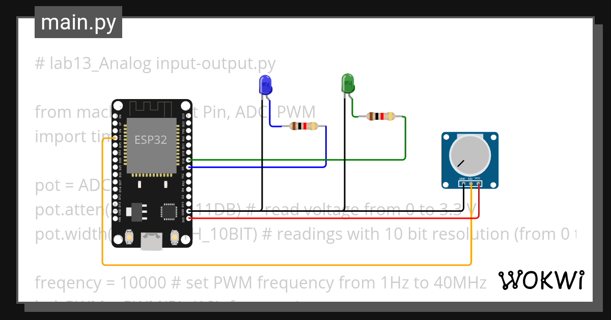 Lab13analog Input Outputpy Wokwi Esp32 Stm32 Arduino Simulator 1389