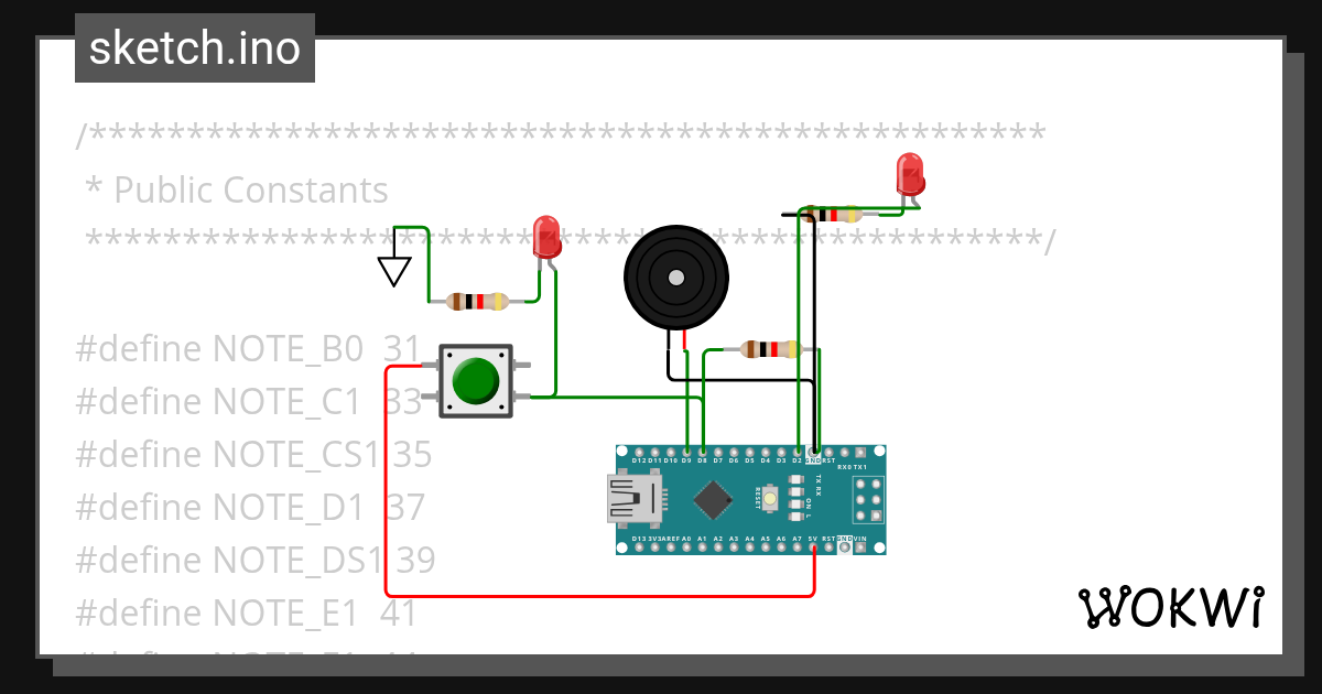 Prueba dado sonido - Wokwi ESP32, STM32, Arduino Simulator