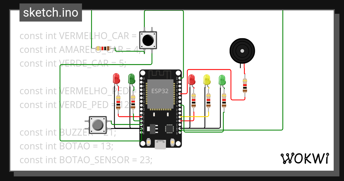 SEMÁFORO MAY - Wokwi ESP32, STM32, Arduino Simulator