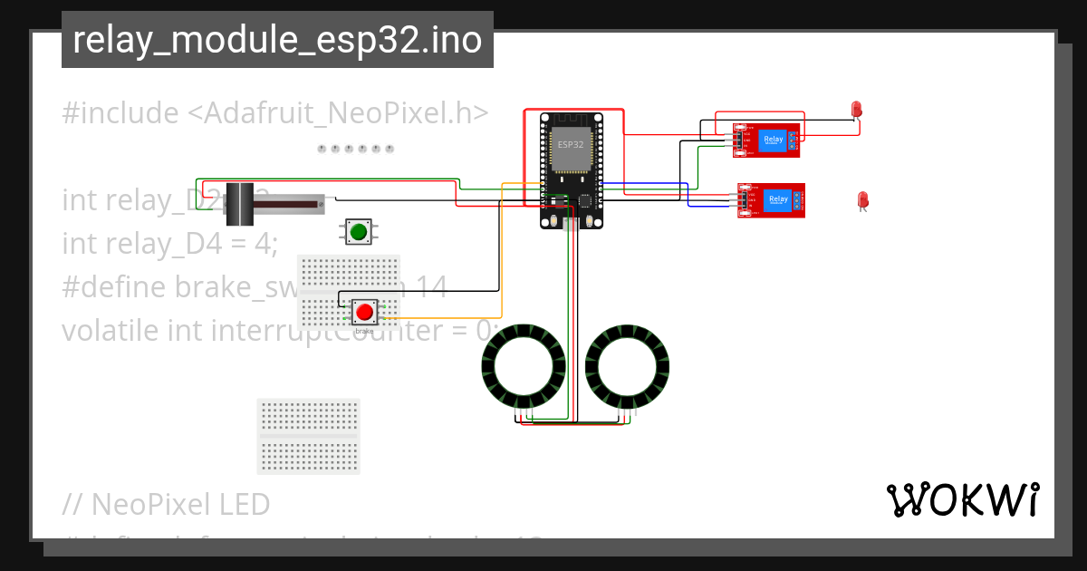 tail light - Wokwi ESP32, STM32, Arduino Simulator