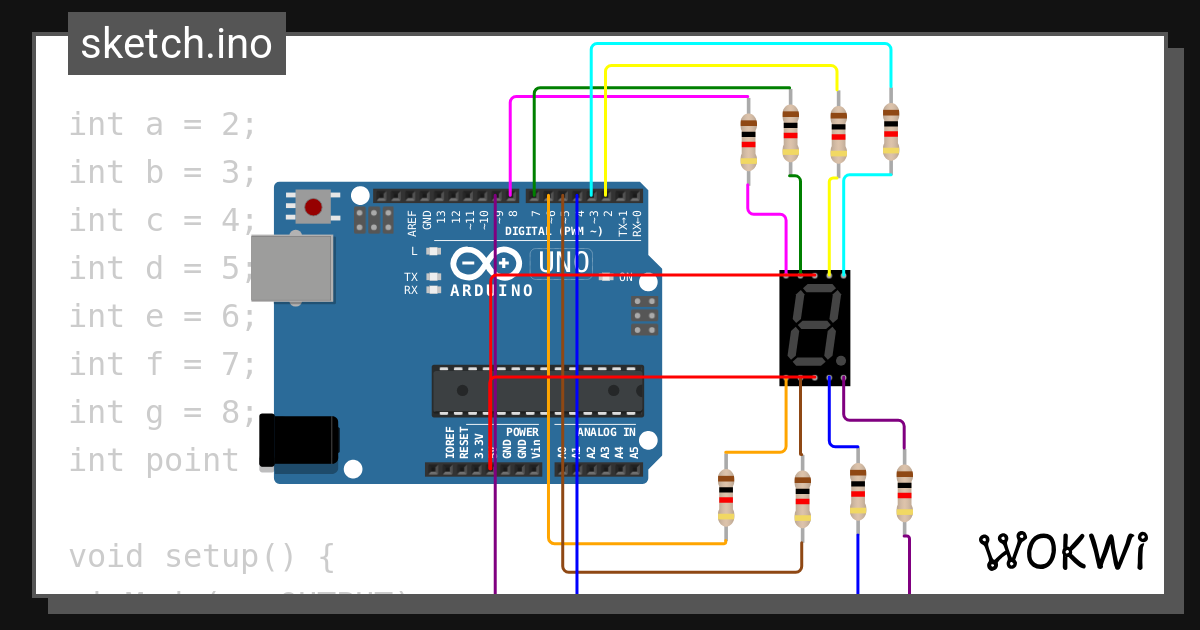 M61 Ledsegment Wokwi Arduino And Esp32 Simulator