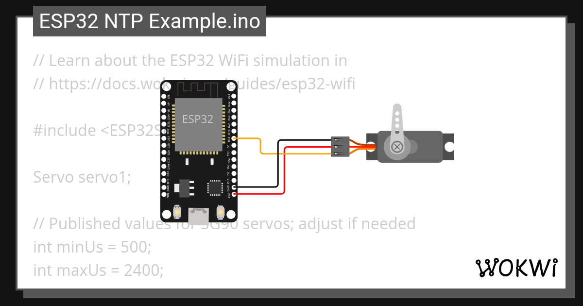 ESP32 Servo - Wokwi ESP32, STM32, Arduino Simulator