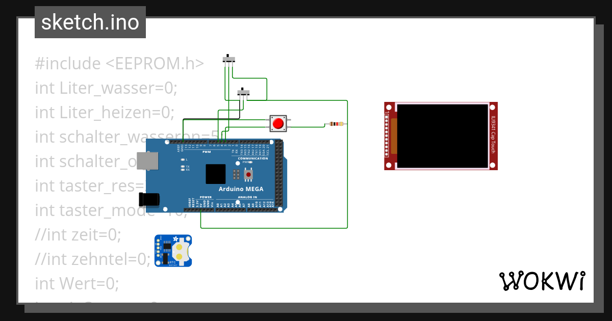 Zähler EEPROM - Wokwi ESP32, STM32, Arduino Simulator