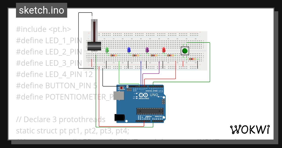 Multiple Protothreads copy - Wokwi ESP32, STM32, Arduino Simulator