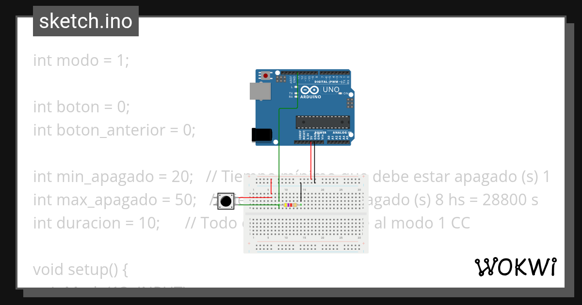 Boton modos - Wokwi ESP32, STM32, Arduino Simulator