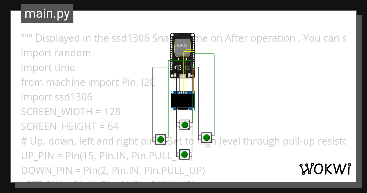 Snake PZSP1 copy - Wokwi ESP32, STM32, Arduino Simulator