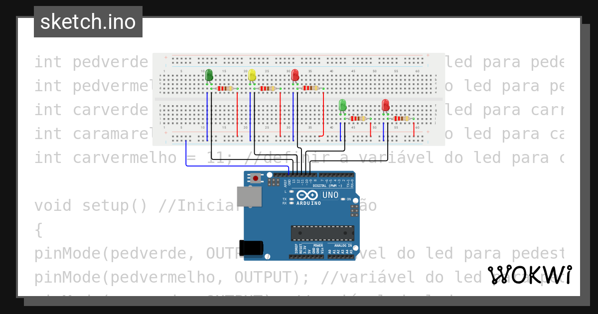 Circuito Semáforo Wokwi Esp32 Stm32 Arduino Simulator 6537