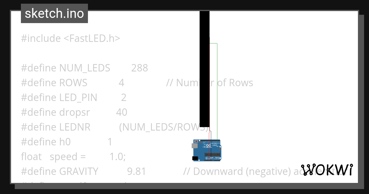 Neopixel-Regentropfen - Wokwi ESP32, STM32, Arduino Simulator