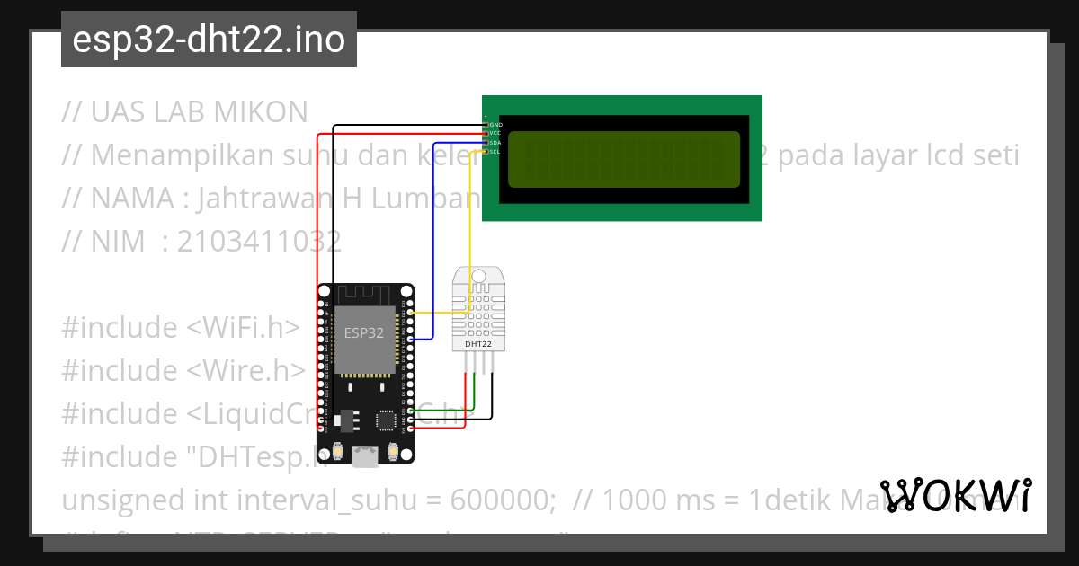 UAS JAHTRAWAN - Wokwi ESP32, STM32, Arduino Simulator