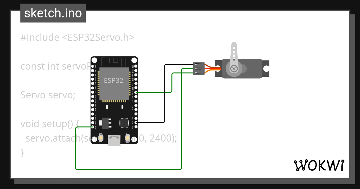 Begin servo - Wokwi ESP32, STM32, Arduino Simulator Begin servo - Wokwi ESP32, STM32, Arduino Simulator