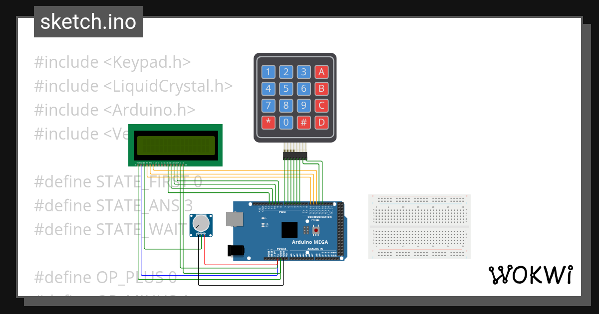 Lab 1: Calculator - Wokwi ESP32, STM32, Arduino Simulator