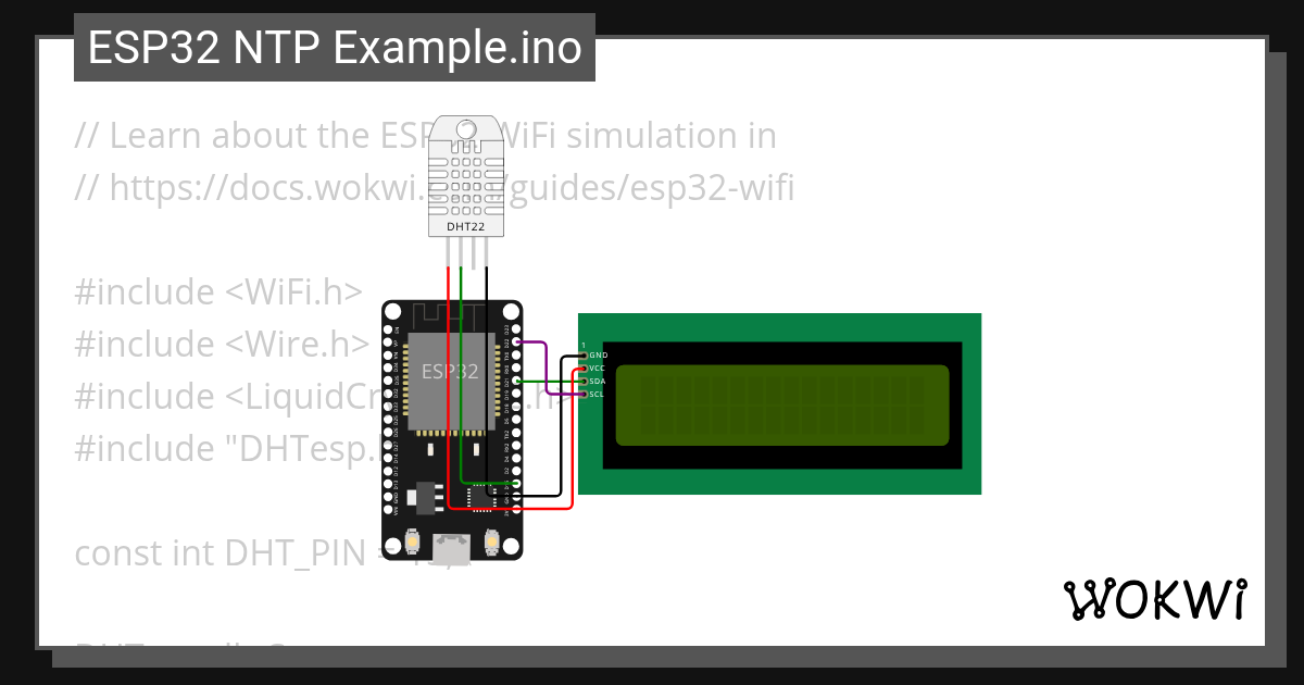 ESP32 NTP Example.ino copy - Wokwi ESP32, STM32, Arduino Simulator