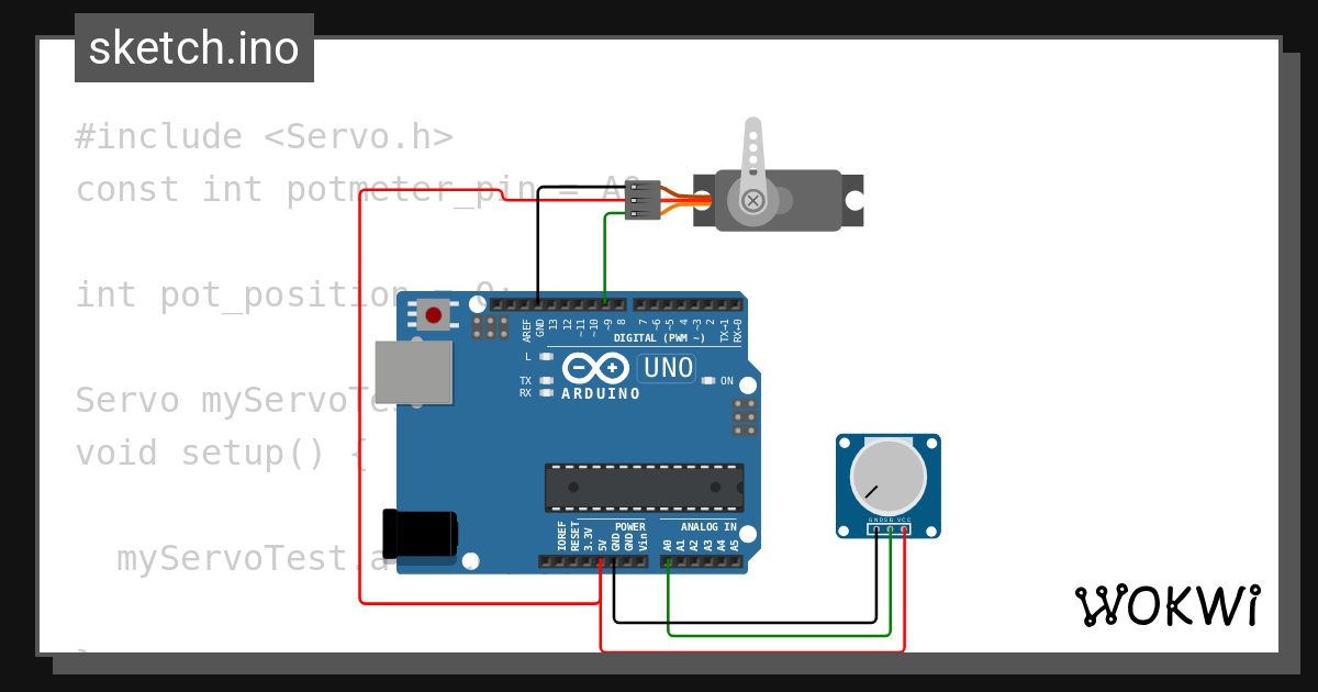 Servostyring Mpotmeter Wokwi Esp32 Stm32 Arduino Simulator