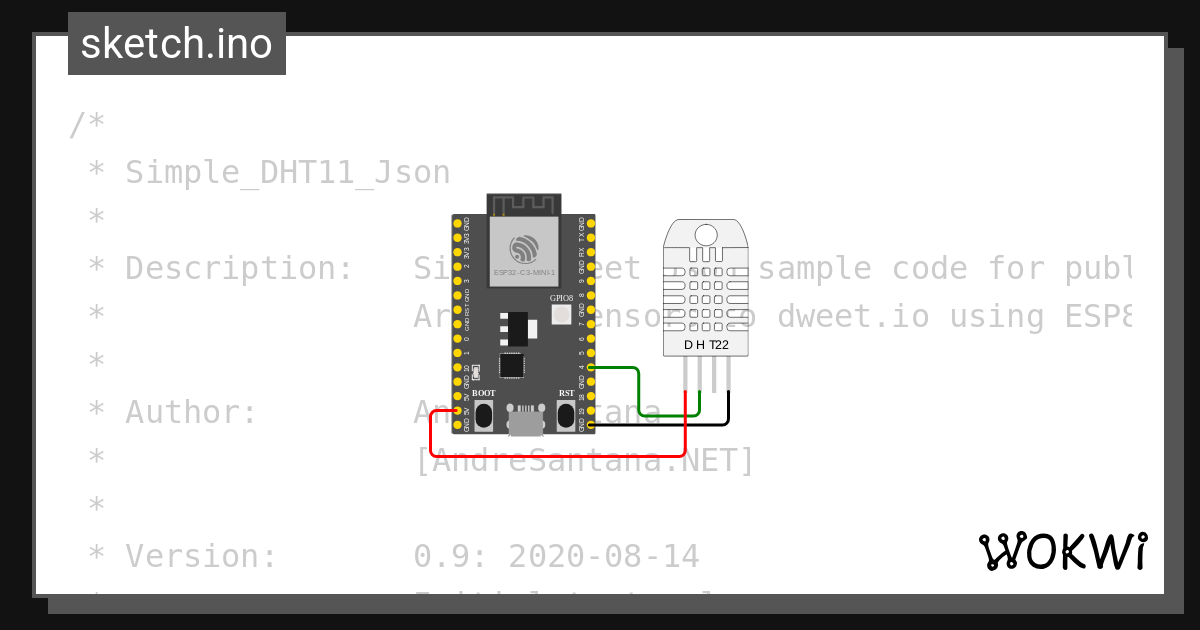 Simple Dht11 Json Wokwi Esp32 Stm32 Arduino Simulator 