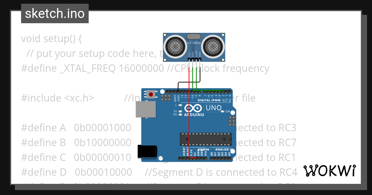 distance - Wokwi ESP32, STM32, Arduino Simulator