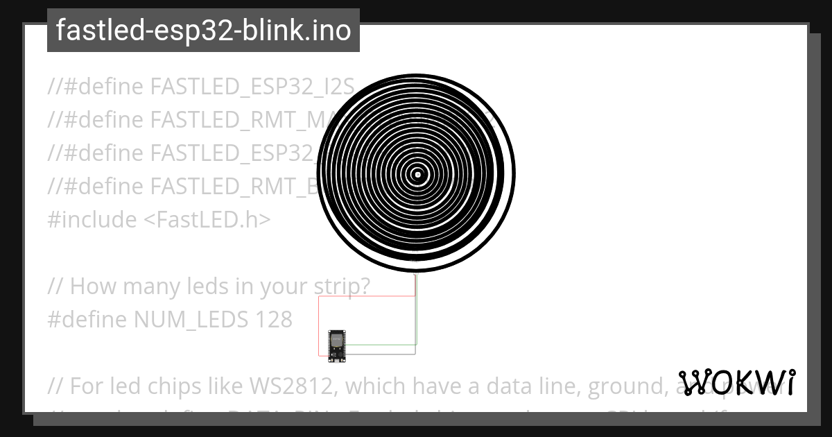 fastled-esp32 limit 31led - Wokwi ESP32, STM32, Arduino Simulator