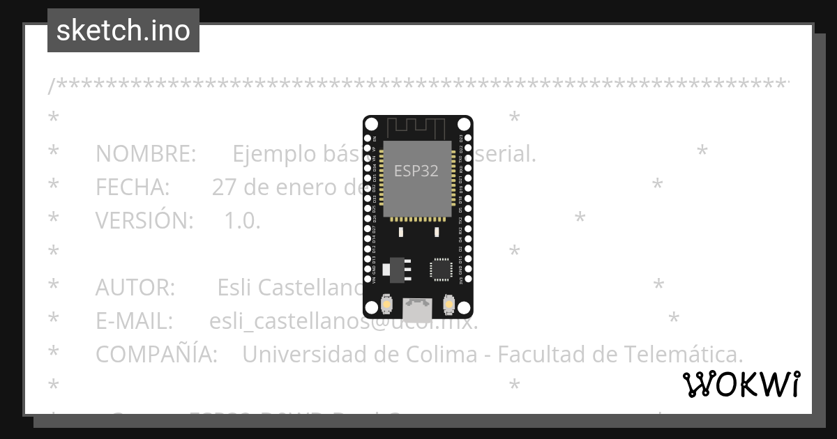Read Serial Port - Wokwi ESP32, STM32, Arduino Simulator