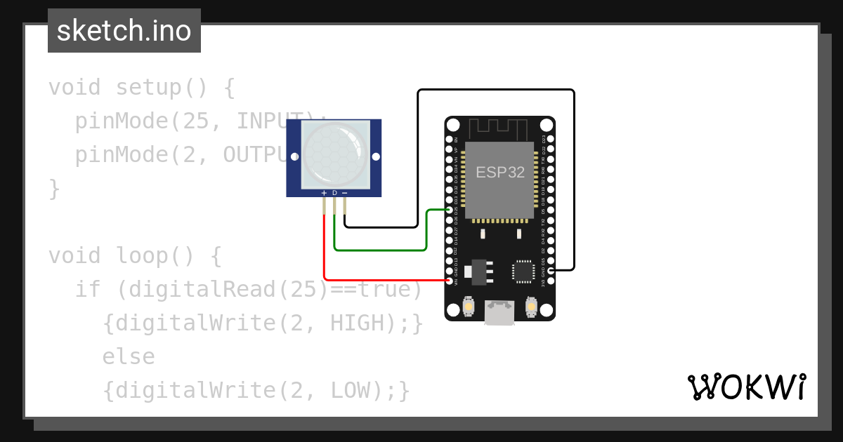 Sensor De Movimiento Wokwi Esp32 Stm32 Arduino Simulator 6033