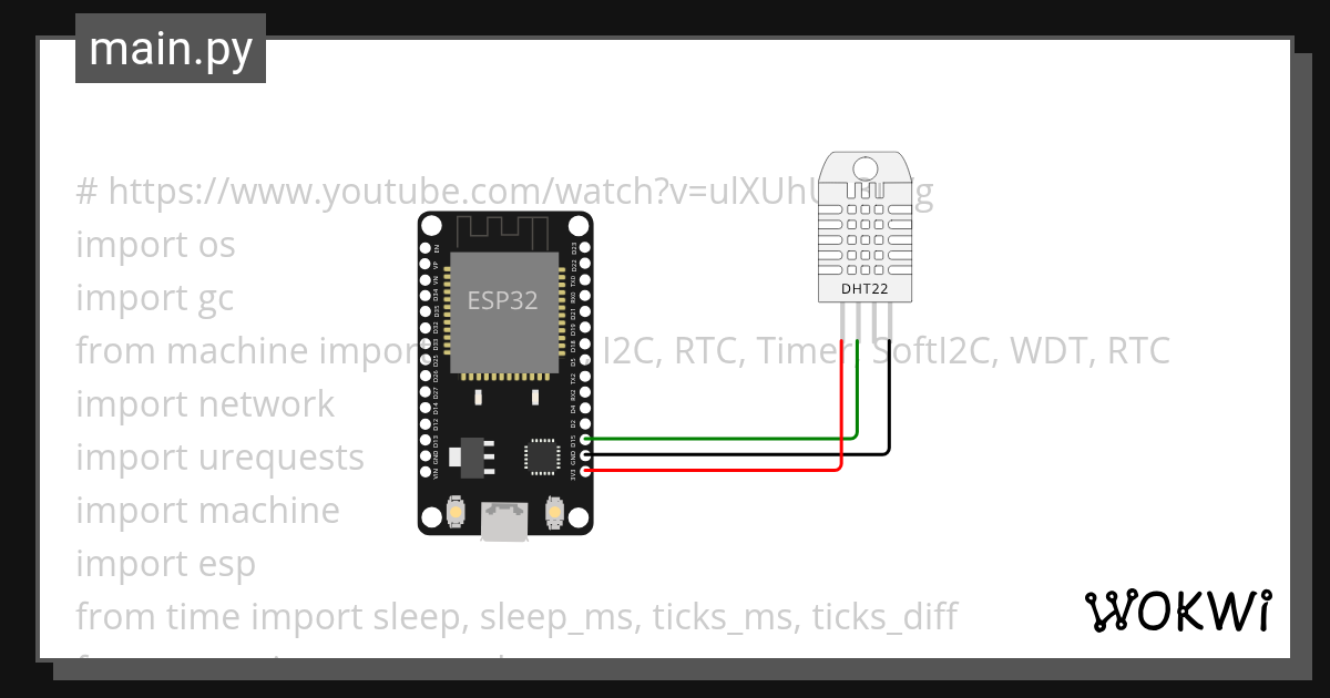 ESP32_DHT22_to_Googlesheet.py - Wokwi ESP32, STM32, Arduino Simulator