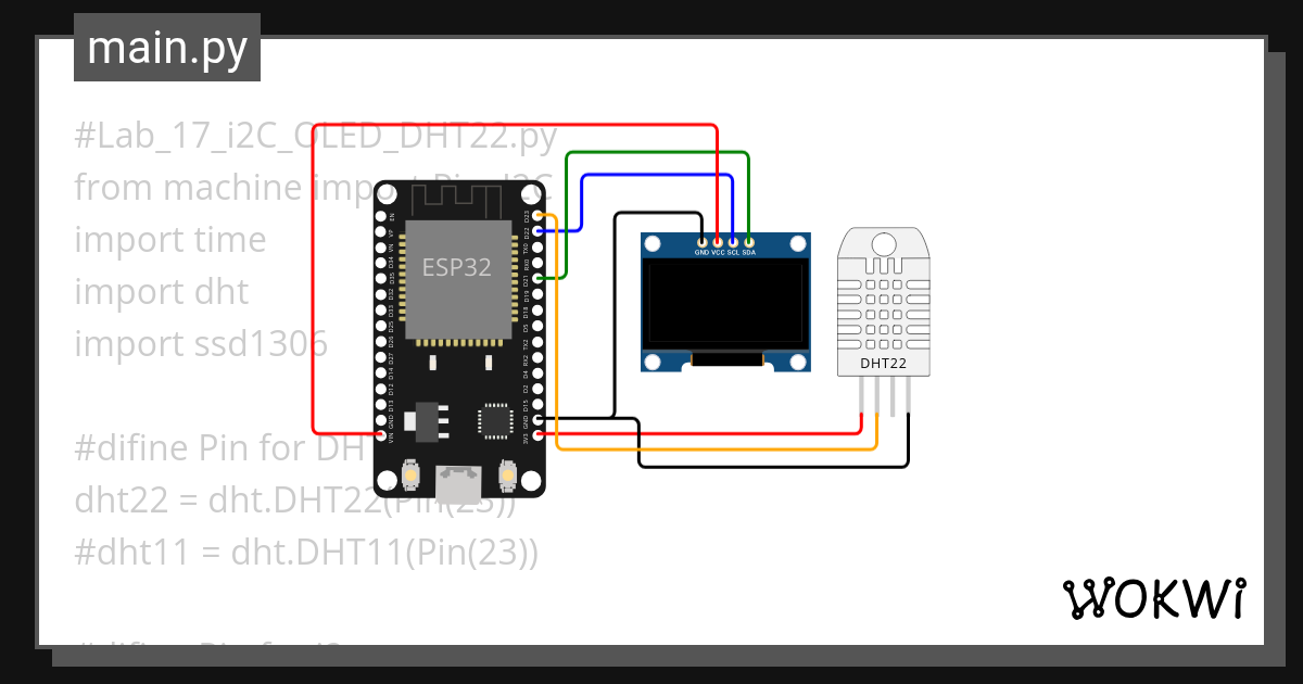 Lab17i2coleddht22py Wokwi Esp32 Stm32 Arduino Simulator 1557