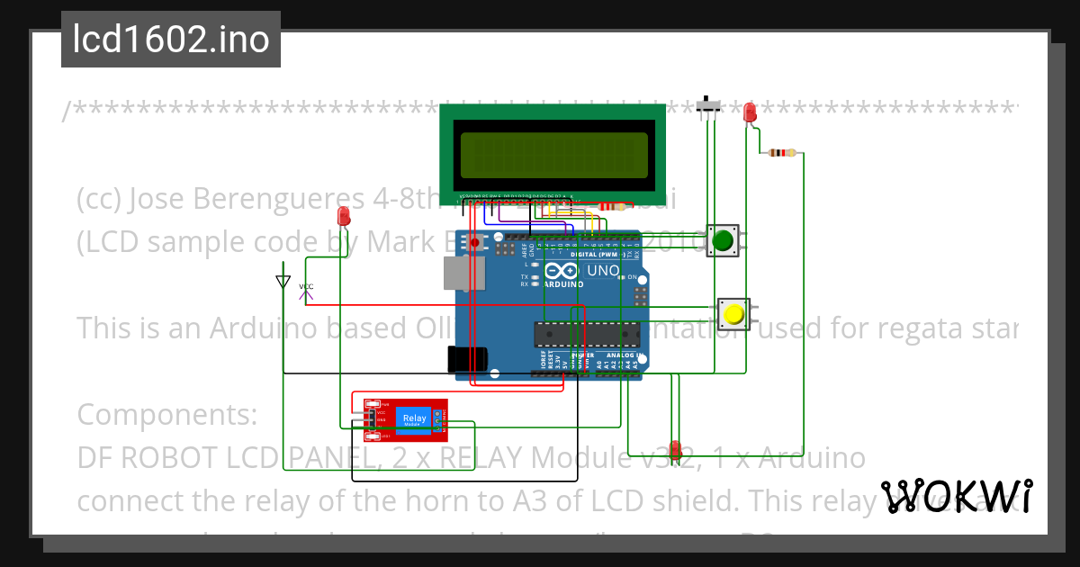 lcd1602.ino - Wokwi ESP32, STM32, Arduino Simulator