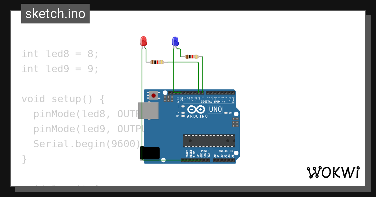 2 Lampu Blink Tugas Wokwi Esp32 Stm32 Arduino Simulator 3925